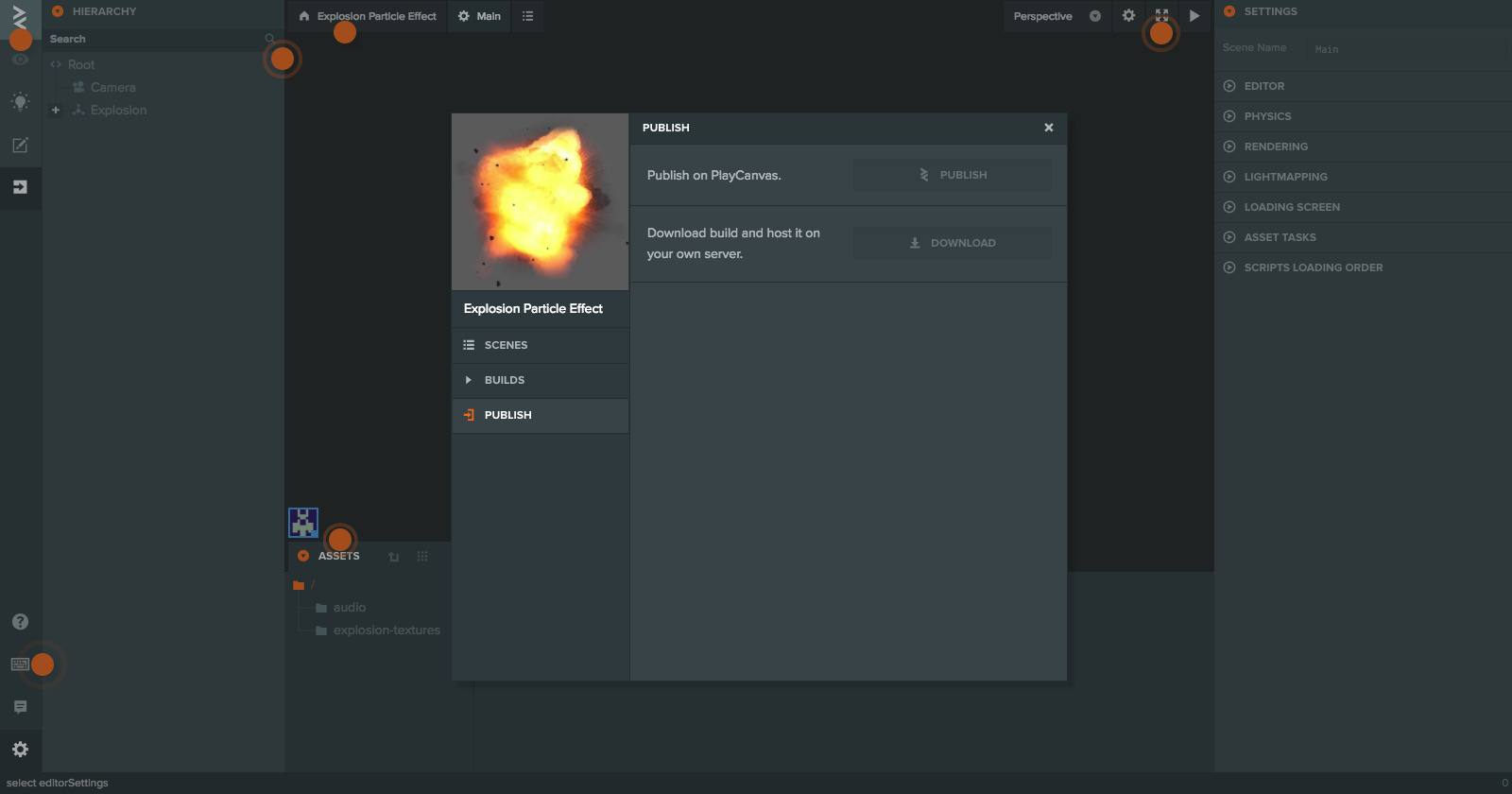 Explosion Particle Effect - Help & Support - PlayCanvas Discussion